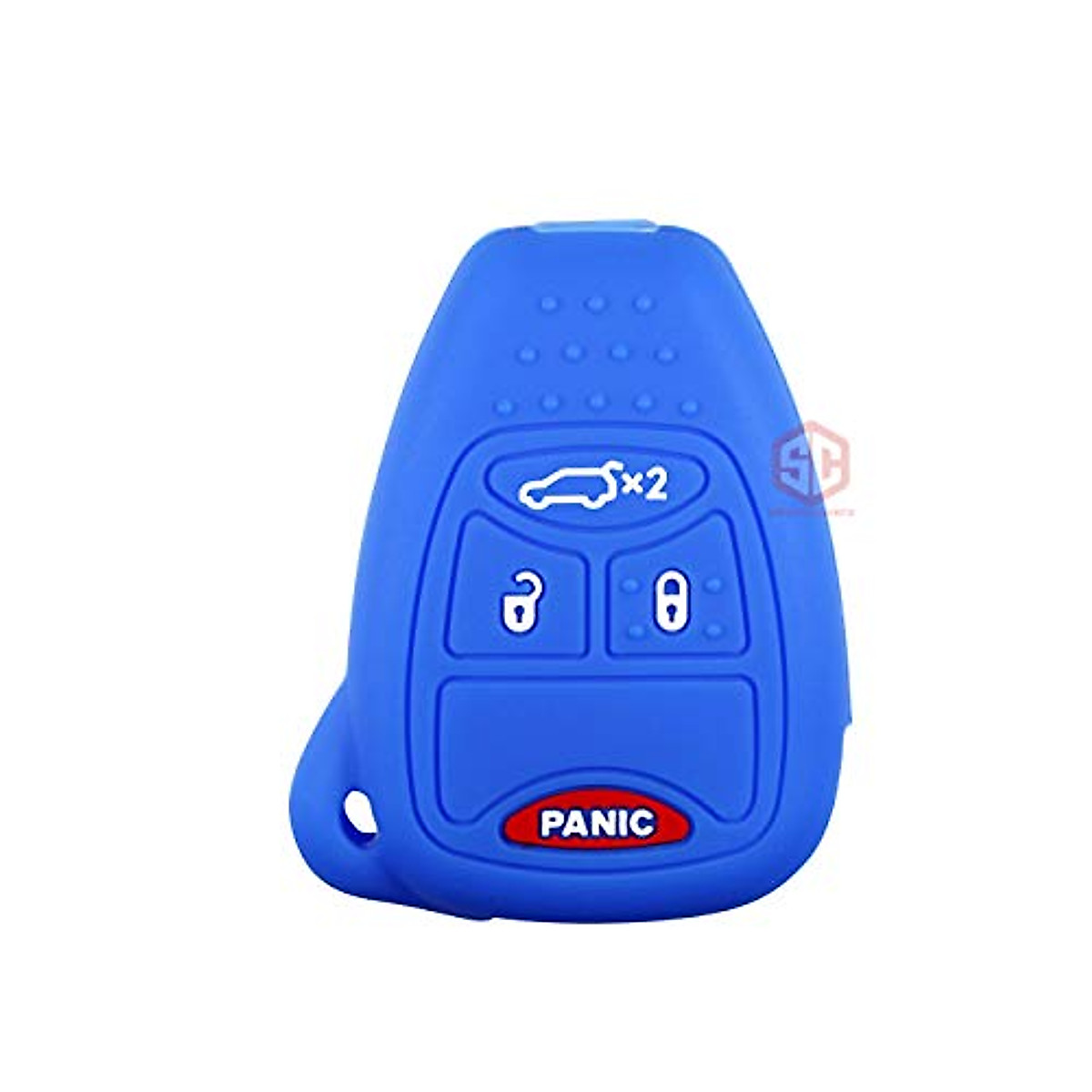 1x New Key Fob Remote Fobik 4 Buttons Silicone Cover Fit/For Jeep Dodge Chrysler