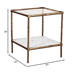 Signature Design by Ashley Ryandale Contemporary Accent Table, Antique Brass Finish