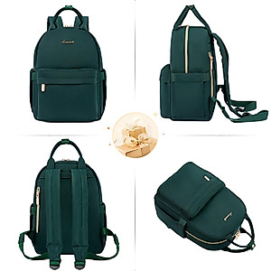 LOVEVOOK Mini Backpack Purse for Women Small Backpack with USB Charging Port, Cute Fashion Daypack for Work Travel College, Green