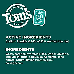 Tom's of Maine PureActiv Teeth + Gum Health* Anticavity Toothpaste Gel, Cool Mint, 4.0 oz.