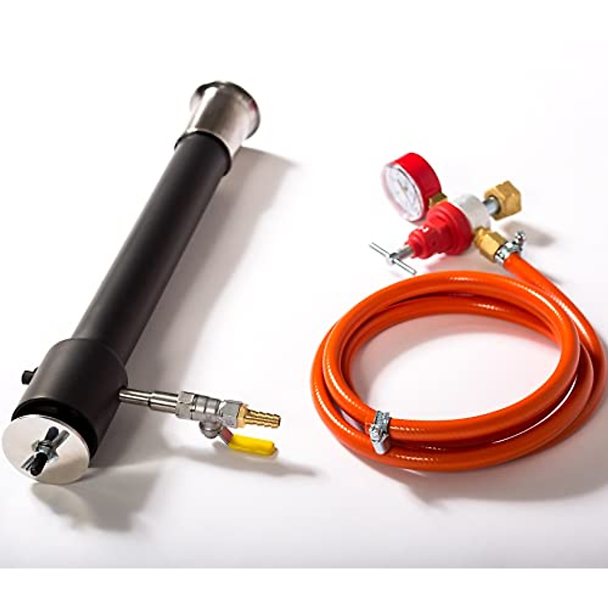 DEVIL-FORGE Gas Burner DFM (308.000 BTU), gas ball valve, air choke, Propane Forge Furnace Foundry Raku Kiln Blacksmith Farrier Knife