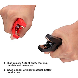 Portable Jumper Starter Clamps, 8AWG Automotive Emergency Jumper Cables for 12V Car Jump Starter