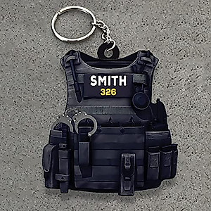 Custom Police Officer Gifts Keychain, Customize Police Gifts For Him Keychain, Custom Police Gifts, Police Gifts For Dad (A0) Custom to Select