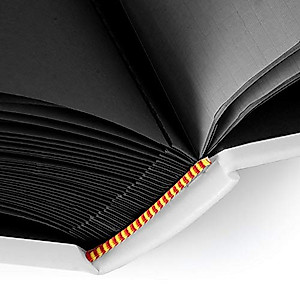 Maverton Photo Album - Customised white cover with a photo frame - 60 black pages - Memory book for couples - for parents - Photo Book for wedding - Love