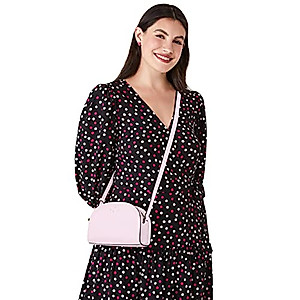 Kate Spade Perry Dome Saffiano Leather Crossbody Bag Purse Handbag (Pale Amethyst)