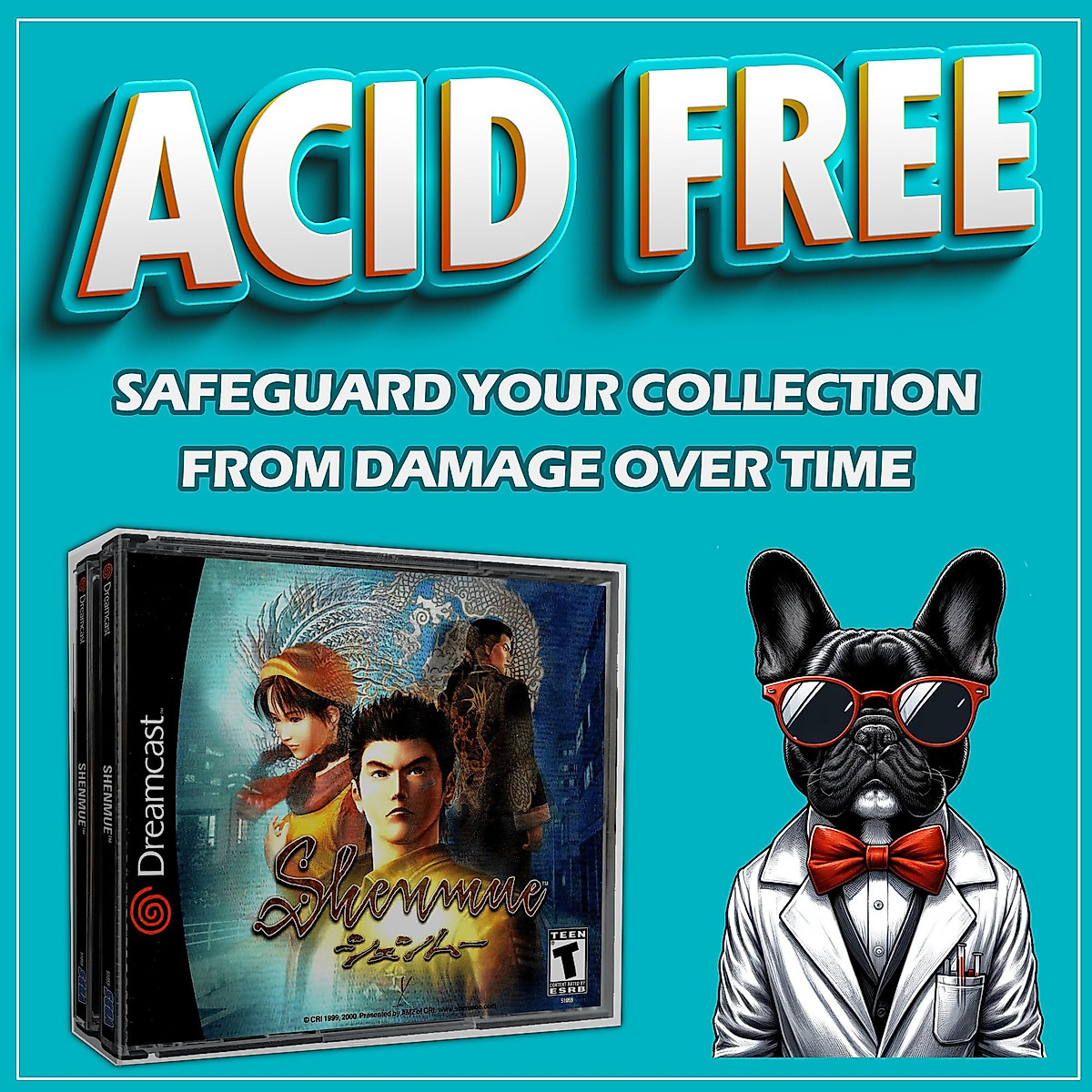 MALKO Video Game Protector Case Compatible with: Double PS1 Games & Music Double CD Jewel Case | 10 Pack