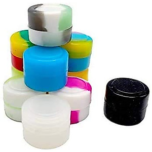 pizety 2ML 100Pcs Silicone Containers Non-Stick Containers Multi Use Storage Reusable Oil Storage Jars