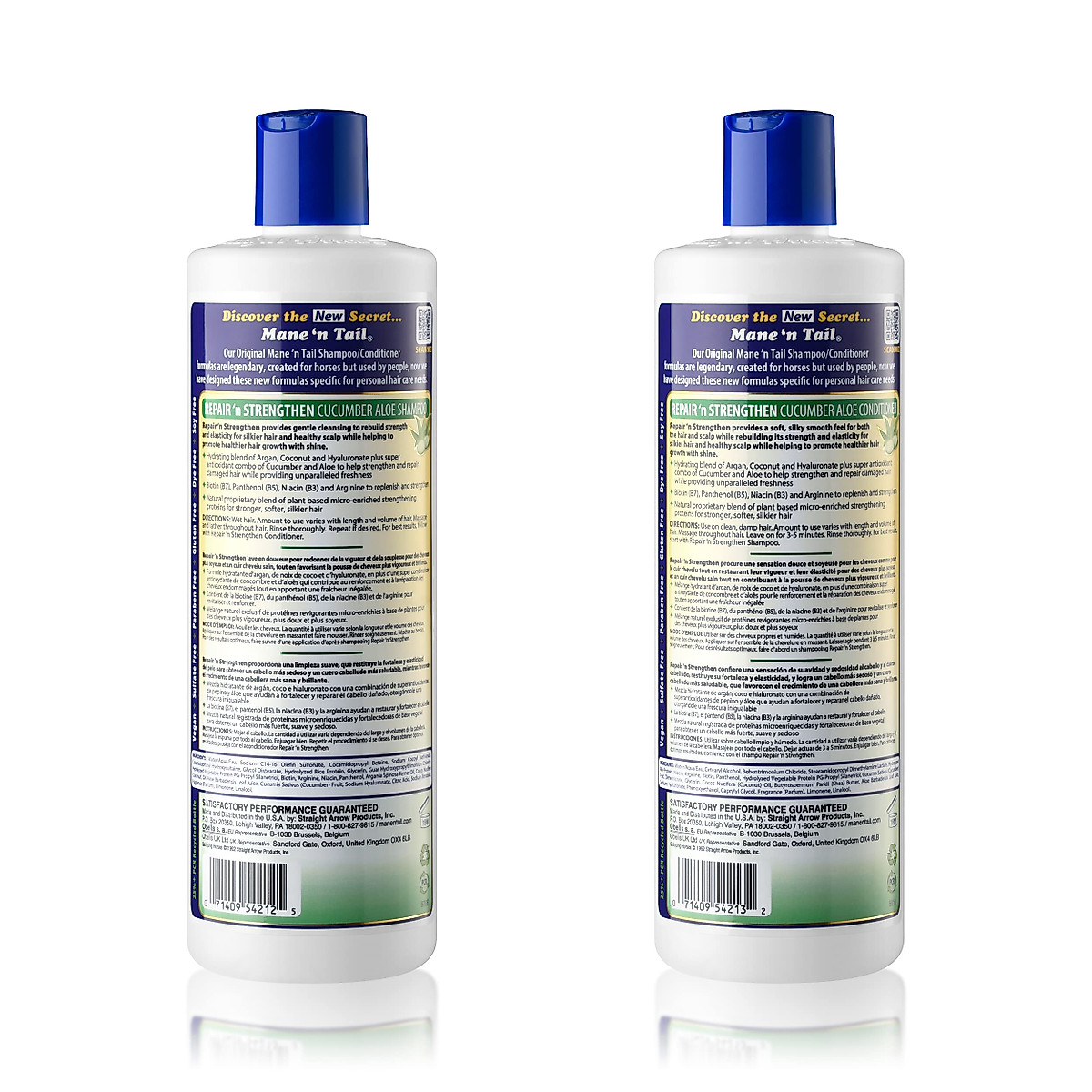 Mane 'n Tail: Repair 'n Strengthen Shampoo & Conditioner Cucumber & Aloe (20 Oz Each)