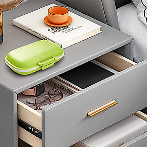 4PCS Travel Pill Organizer, 8 Compartments Portable Pill Case, Small Pill Box for Pocket Purse Portable Medicine Vitamin Container (Green+Blue+Pink+Beige)