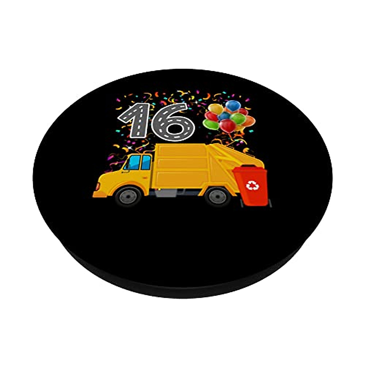 Happy 16 Birthday Rear Loader Garbage Truck PopSockets Swappable PopGrip