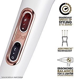 ghd Helios Hair Dryer ― 1875w Professional Blow Dryer, Longer Life + Brushless Motor Lightweight Hair Dryer for Salon-Worthy Blowout ― White
