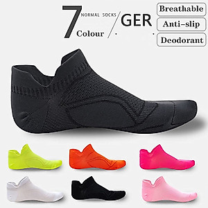 3 Pairs Anti-slip Men Sports Socks, Breathable Running Socks, Anti-slip, 41-46 (White)