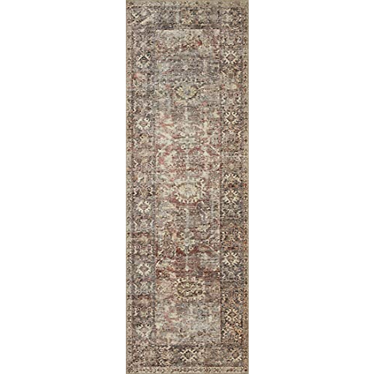 Amber Lewis x Loloi Georgie Collection GER-06 Bordeaux / Antique 7'6" x 9'6" Area Rug