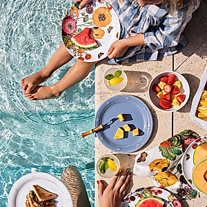 Juliska Field of Flowers Melamine Salad Plate - Melamine - Unbreakable, Melamine, Decorative Salad Plate