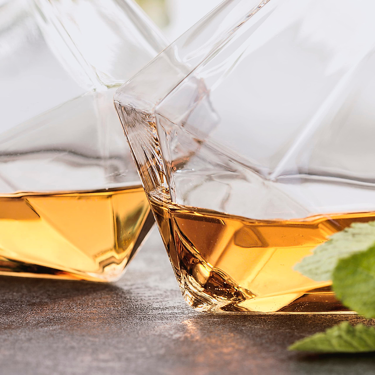 Thumbs Up UK Diamond Shapped Glasses Set of 2, One-Size, Clear