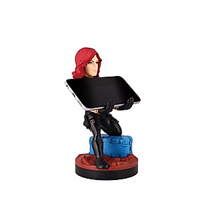 Exquisite Gaming: Marvel: Black Widow - Original Mobile Phone & Gaming Controller Holder, Device Stand, Cable Guys, Licensed Figure