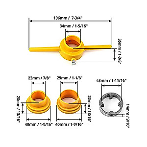 Tap and Die Set, Hosrnovo 6 PCS PVC Pipe Threader Plumbing Tool Kit with 3 Dies 1/2”, 3/4" and 1” for Home