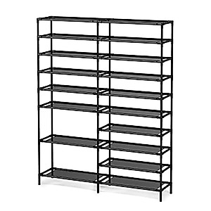 Tribesigns Shoe Rack Organizer Storage for Boot High Heel, 36 Pair 9 Tier Metal Shoes Shelf with Dustproof Nonwoven Fabric Cover for Closet Entryway Garage Bedroom