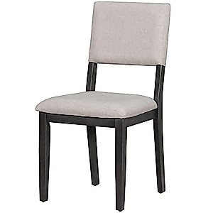 KoiHome Retro Support Design, 4 Chairs with Soft Cushions and a Wood Bench, Kitchen Home Room/Restaurant Furniture (Gray), 6-Piece Dining Table Set with H-Shaped Legs