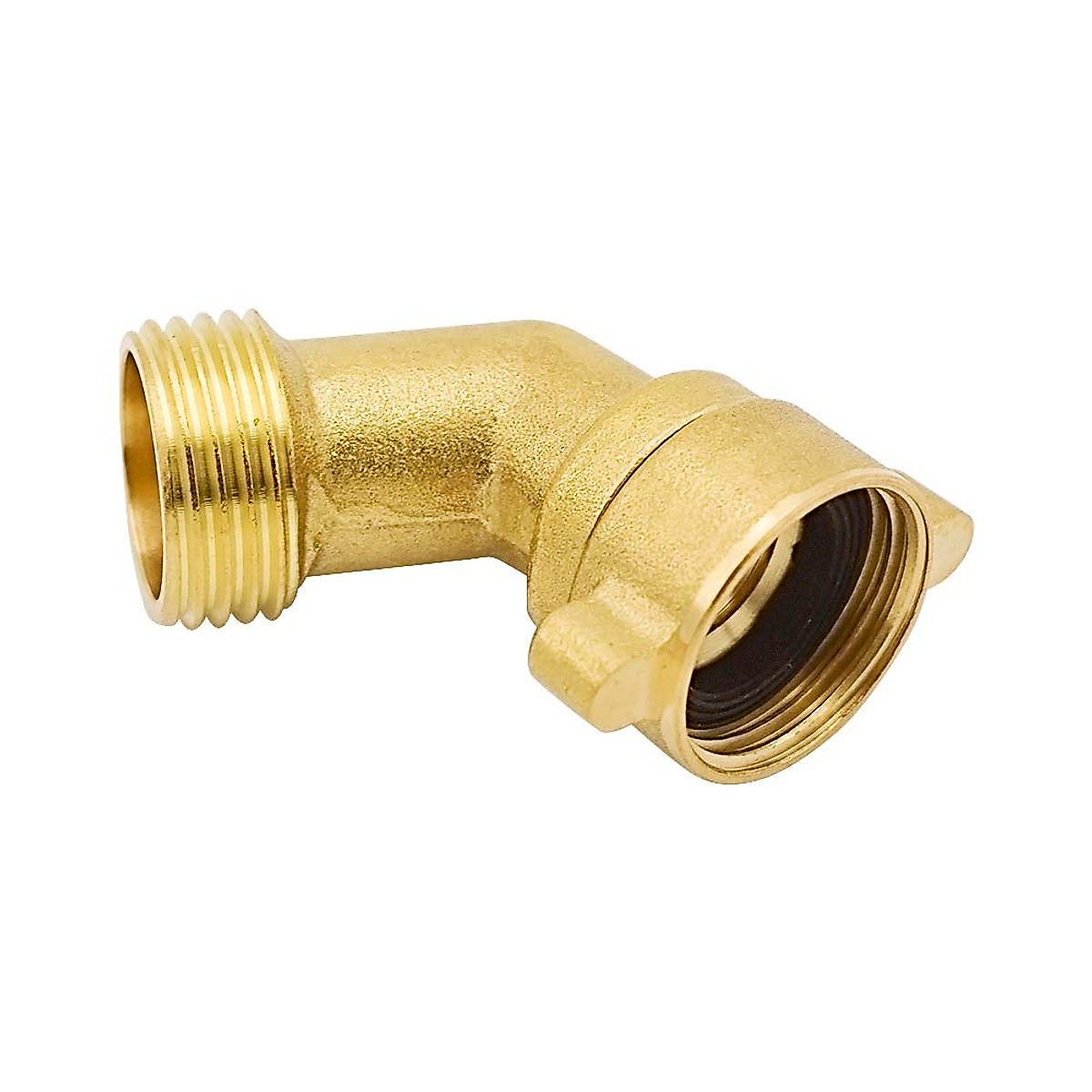 HYDRO MASTER Elbow Garden Hose Connector Quick Swivel Connect Adapter Solid Brass