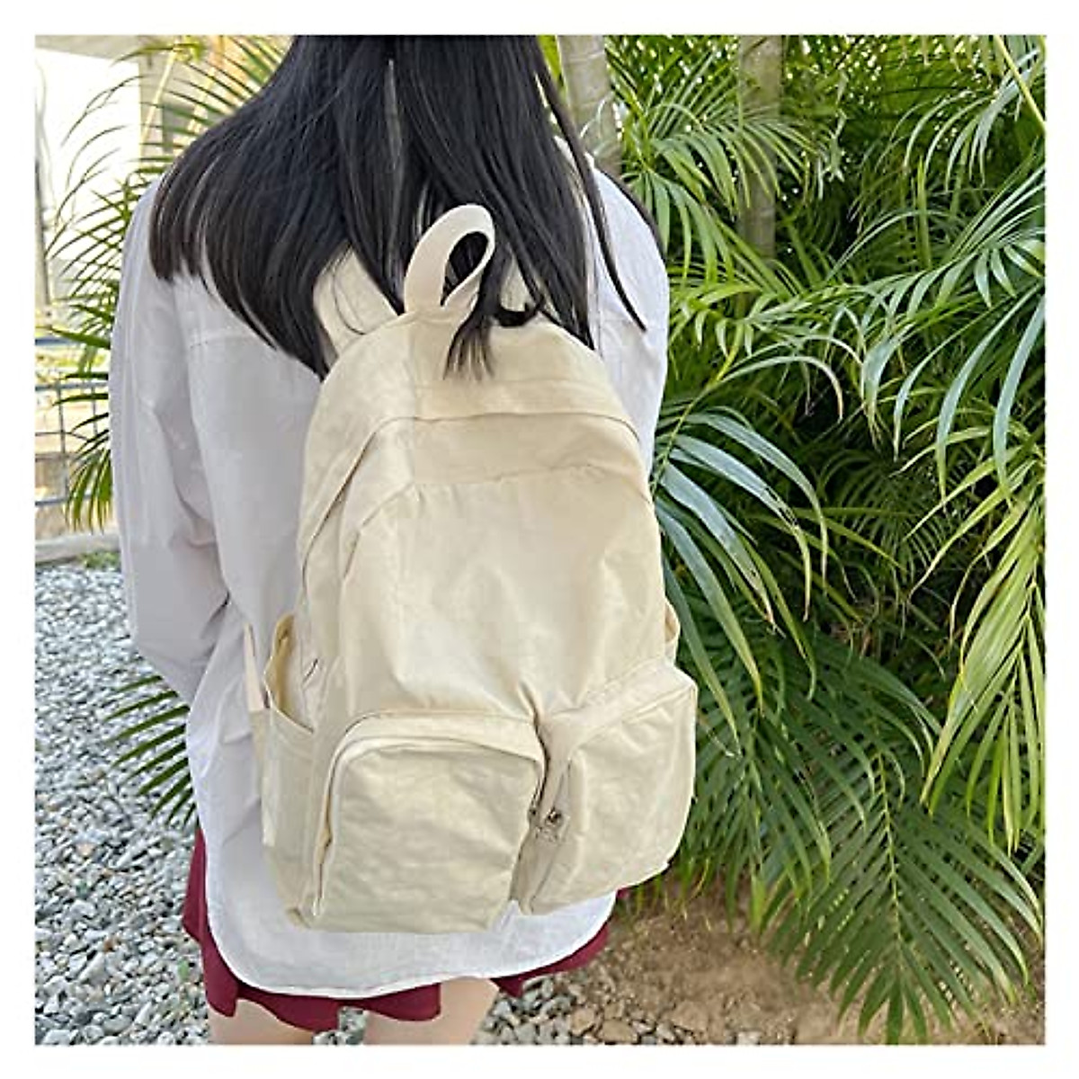 DINGZZ Fashion Women Backpack School Backpack College Student Travel Canvas Bags Female Book Bag (Color : D, Size : 28 * 12 * 37CM)