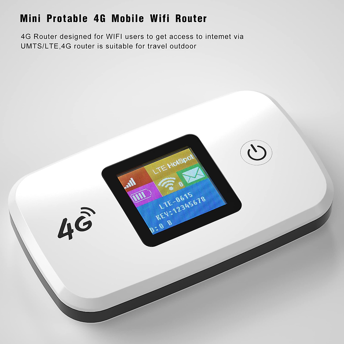 High Eagle 4G Mobile WiFi Router, WiFi Mobile Hotspot Unlocked Wireless Internet Router with SIM Card Slot for Outdoor Travel Support B2/B4/B5/B12/B17 Network Band