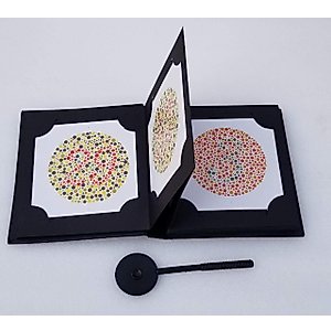 Ishihara Colour Vision Test Book for Color Deficiency 24 Plates with User Manual and OCCLUDER
