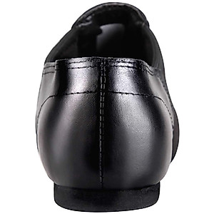 Linodes (Tent Leather Upper Jazz Shoe Slip-on for Women and Men's Dance Shoes Black 8M
