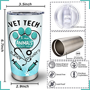 Mebupol Vet Tech Gifts Tumbler 20OZ 1PC, Veterinarian Gifts, Veterinary Gifts, Gifts for Veterinarians, Future Veterinarian Gifts for Women Men, Best Veterinarian Gifts, Vet Tech Gifts for Women Cup