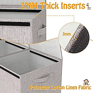 pasanba Large Toy Box, Collapsible Large Toy Chest for Kids with Lid and Handles, Toy Storage Organizer for Boys, Girls, Nursery, Play Room, Bedroom, 40.2 * 15.7 * 13.9 In,150L(Grey)