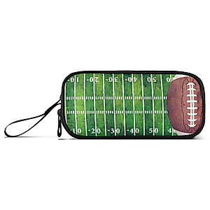 J JOYSAY Retro American Football Field Pencil Case Large Big Capacity Pencil Bag for Girls Boys Zipper Stationery Bag Office Organizer for Adults Business Office