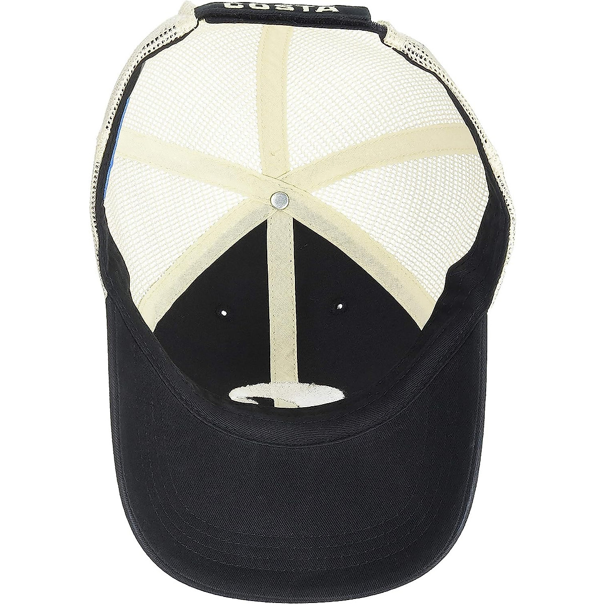 Costa Del Mar teen Trucker Hat, Black + Stone, One Size US