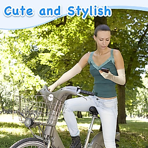 kilofly Women's Long Anti-UV Breathable Arm Sun Block Driving Gloves, 2 Pairs