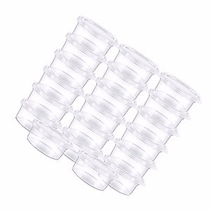 Jeorywoet 20 Pcs Leakproof Transparent Slime Containers Foam Balls Storage Box Plastic Slime Organizers with Lids,