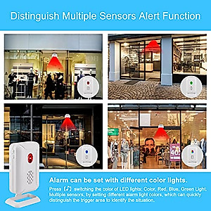 Motion Sensor Alarm Motion Detectors Bed Alarms Elderly Fall Prevention Devices, Upgraded Caregiver Pager Fall Alert Devices for Elderly, Door Chime for Business When Entering Door Alarm Sensor