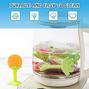 Teething Toys for Babies 6-12 Months(5 Pack), Tinabless Baby Teething Rings Set, Natural Organic Freezer Safe for Infants and Toddlers, Silicone Teethers for Babies 0-6 Months