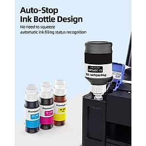 Compatible GI-20 GI20 Ink Bottles Refills Kit,High Yield,Replacement for Canon PIXMA G7020 PIXMA G6020 PIXMA G5020 MegaTank Printers,170mL Black Ink Refill, 70mL Cyan Magenta Yellow,4 Pack