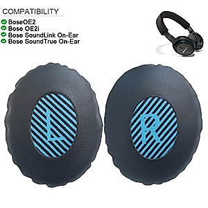 Replacement Ear Pads for Bose SoundLink OE2 OE2i SoundTrue Headphones On-Ear Style Ear Cushion Kit, Blue