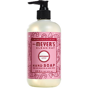 Mrs. Meyer's Kitchen Set, Dish Soap, Hand Soap, and Multi-Surface Cleaner, 3 CT (Peppermint)