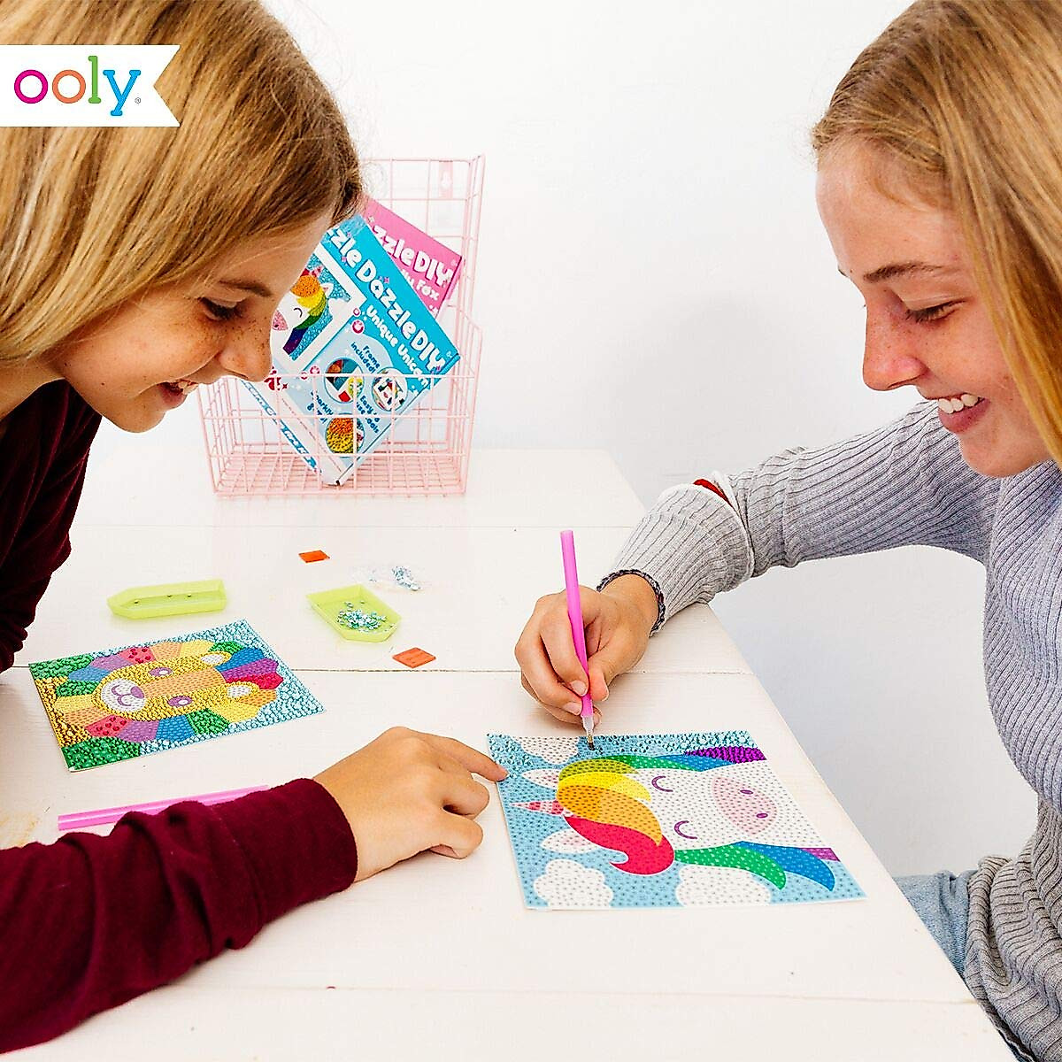 Ooly, Razzle Dazzle DIY Gem Art Kit for Kids, School, Art Projects, Diamond Painting, Rhinestone Craft Mosaic - Unique Unicorn