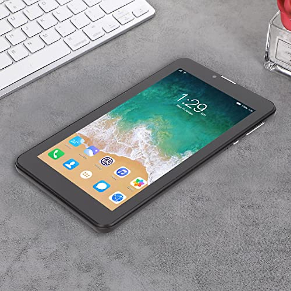 PUSOKEI Kids Tablet,7 inch Tablet for Childs 2GB RAM 32GB ROM Android 10 Toddler Tablet with Bluetooth,WiFi,Dual Camera,Educational,Games,3500mAh Battery,Birthday Gift(Black)