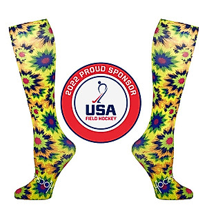 HOCSOCX Kapow! Socks Performance Liner Moisture-Wicking Protection for Field Hockey, Ice Hockey, Soccer, and Skiing | Large