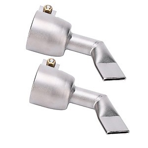 GOTOTOP Pack of 2 Welding Gun Nozzle Flat 120 Degree Heat Gun Welding Nozzle Stainless Steel for Most Brand Plastic Welder Gun