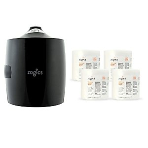 Zogics Wellness Center Wipes and Wall Mounted Dispenser – No-Touch Wipes Dispenser, Mounts Easily to Wall for Quick Access to Wellness Center Cleaning Wipes (Cleaning Wipes + Dispenser)