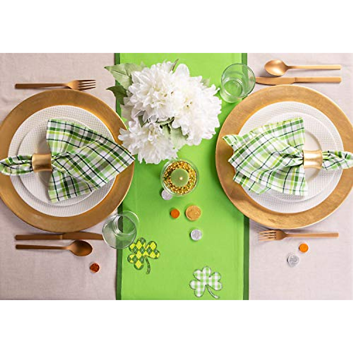 DII St. Patrick's Day Collection Tabletop, Table Runner, 14x52, Lucky Day