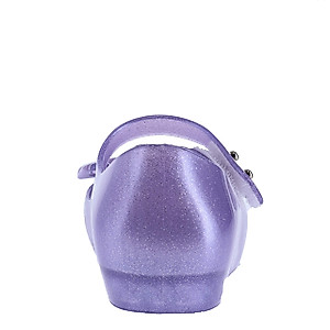 mini melissa Girl's Ultragirl Princess Me BB (Toddler/Little Kid) Clear Glitter Lilac 5 Toddler