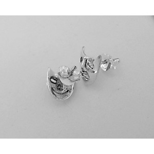 Sterling Silver 9mm comedy tragedy post stud earrings