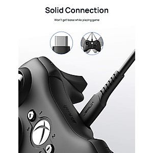 JSAUX PS5 Controller Charging Cable 10FT, USB C [Anti-Interference Magnetic Ring] Fast Charger Cord for PS5 DualSense Controller, X-Box Series X/S Controller, Switch/Pro/Lite Controller, Steam Deck