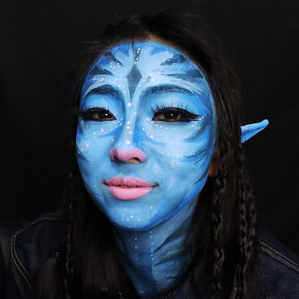 MEICOLY 2pcs Blue Eyeshadow Stick,Metallic Shimmer Crayon,Waterproof Single Eye shadow Pencil,Shiny Blue Rotating Eye shadow Blue Eyeliner Stick Corpse Bride Avatar Blue Eyeshadow Makeup