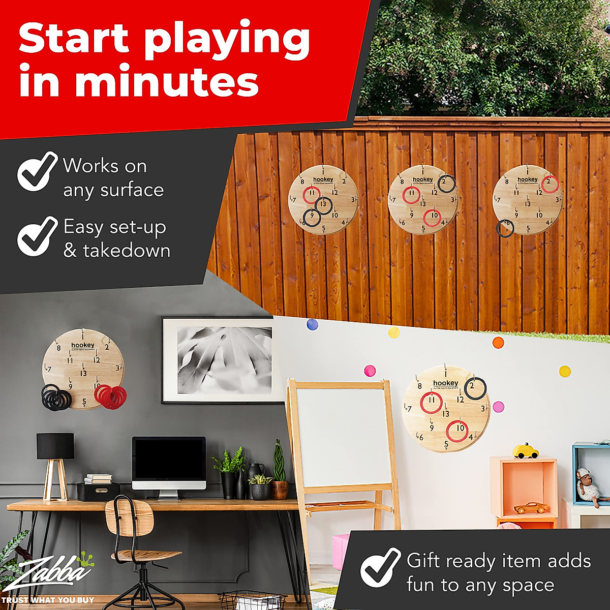 Elite Sportz Equipment Ring Toss Game - Games for Man Caves, Apartments, and Outdoor Fun - Gift for Adults and Kids - Indoor & Outdoor Games for Family and Friends - Dorm Games, Party Games